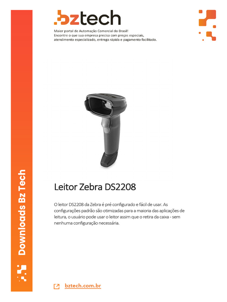 Manual Leitor Zebra ds2208 1 | PDF