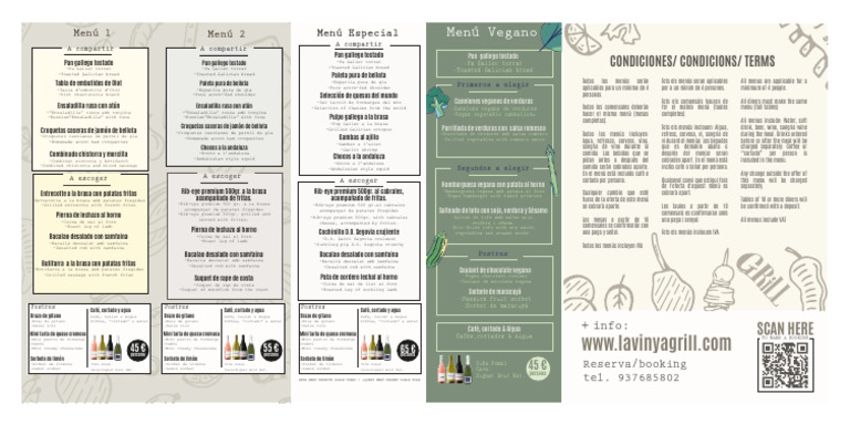 Restaurante La Vinya Terrassa Sabadell Menu de Grupos Web 1 | PDF