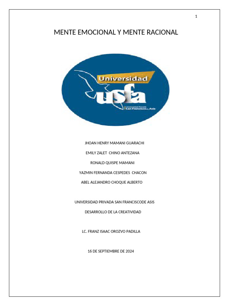 Mente Emocional y Mente Racional 222 | PDF