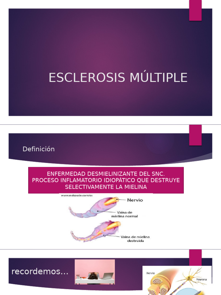 Tema 1 - Esclerosis Múltiple | PDF