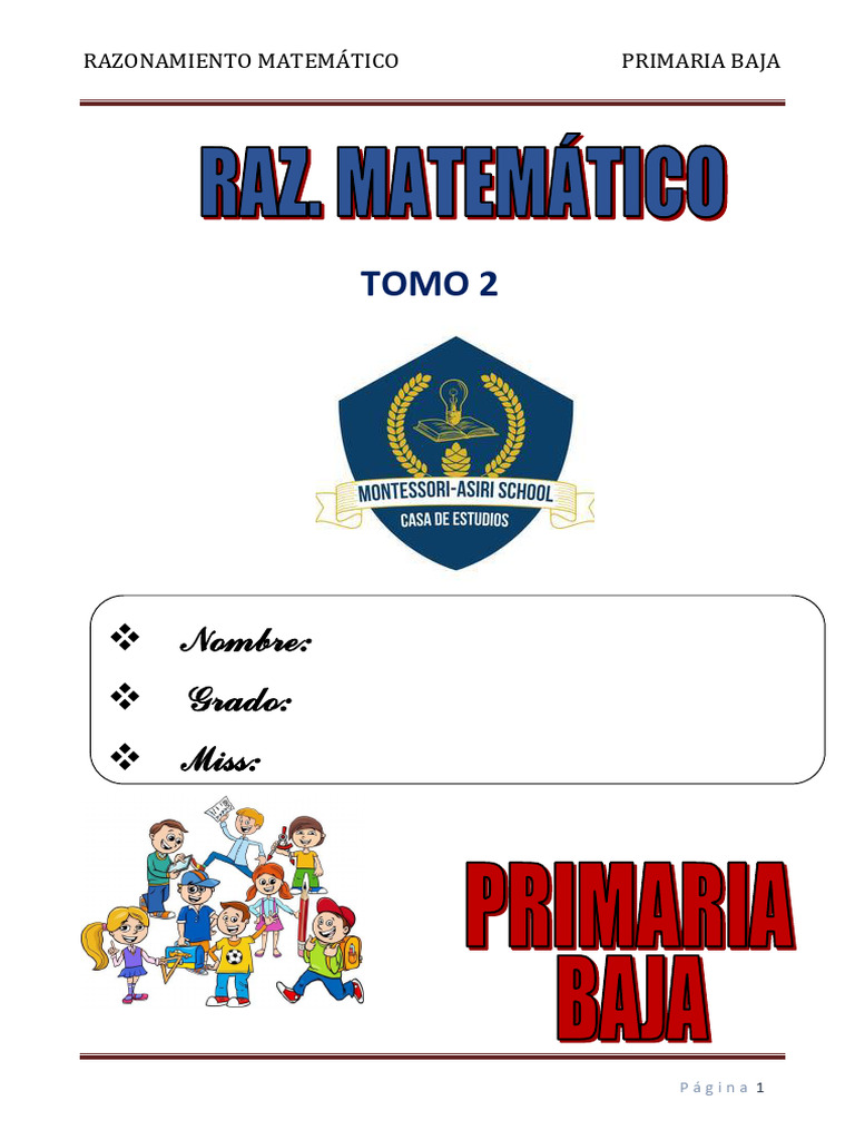 Raz. Matemático-Tomo 2-Prim - Baja | PDF