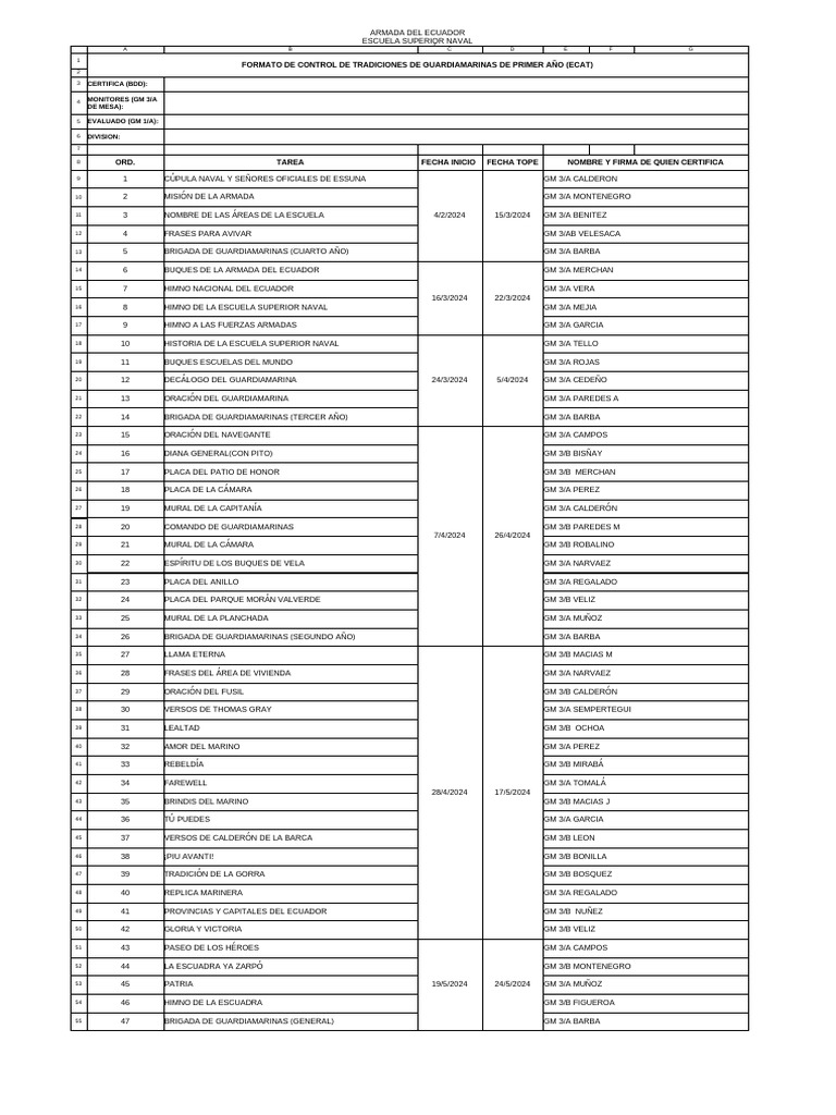 Formato Eca Primer Año | PDF