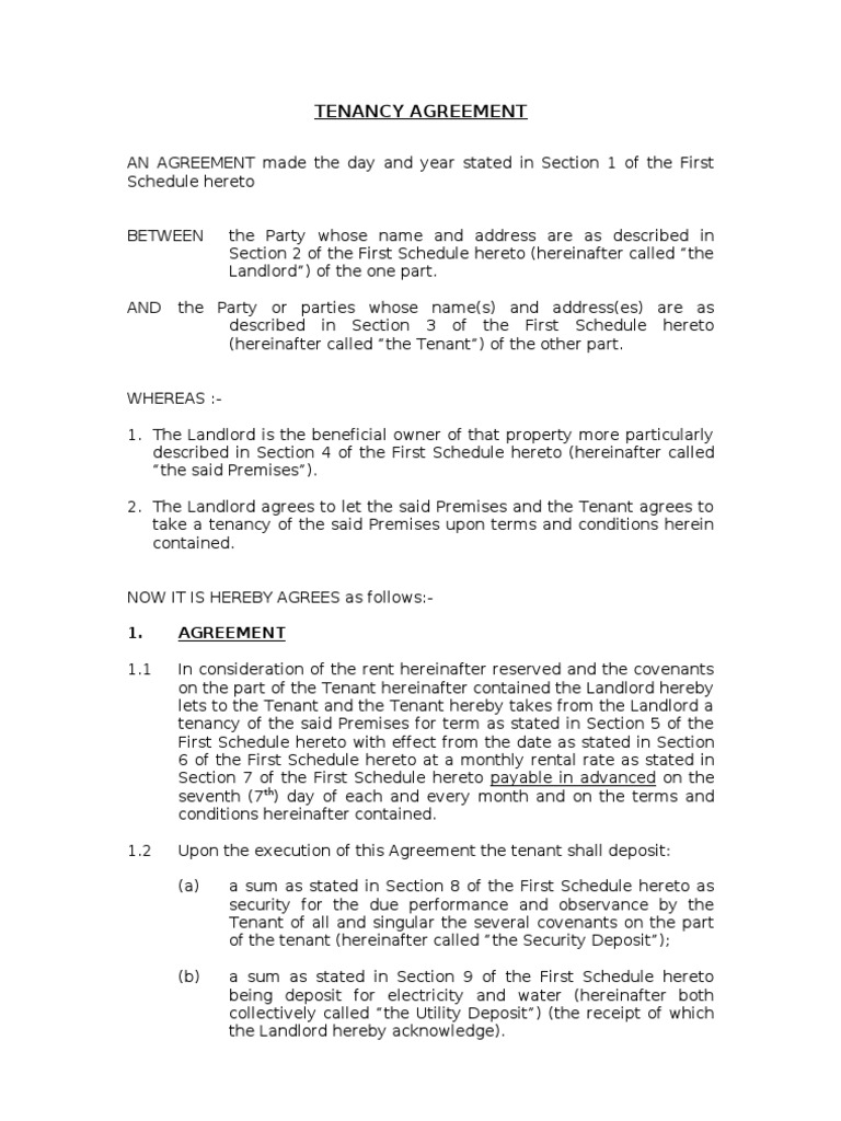 Tenancy Agreement Office | Leasehold Estate | Landlord