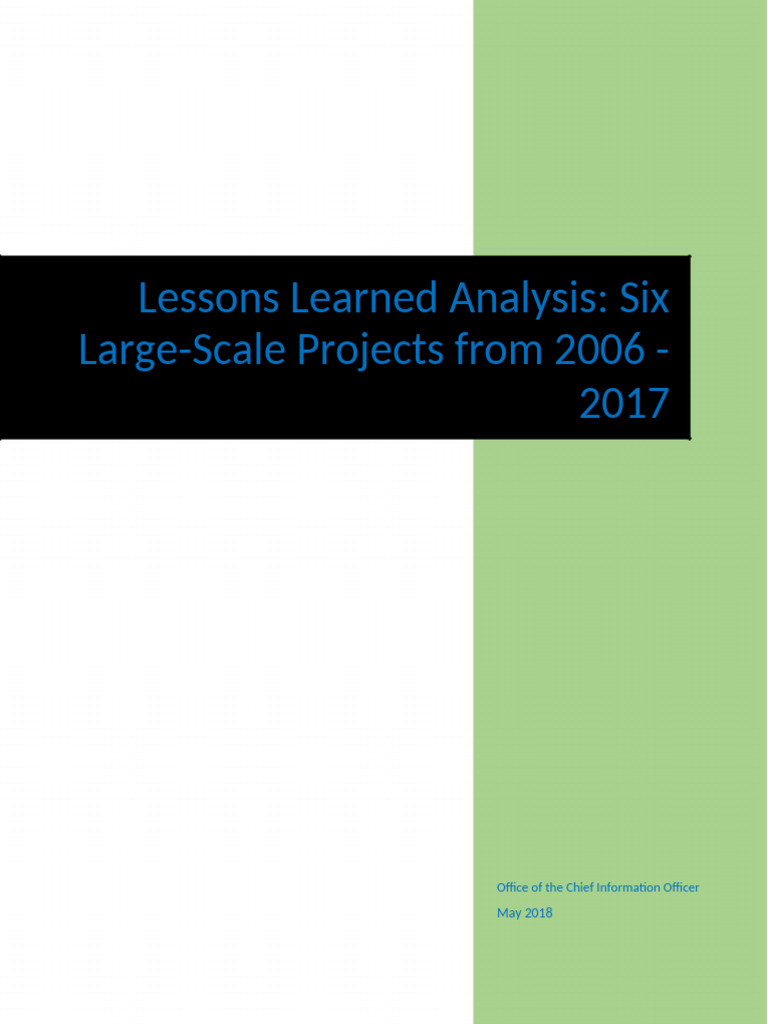Lessons Learned Template 45 | PDF