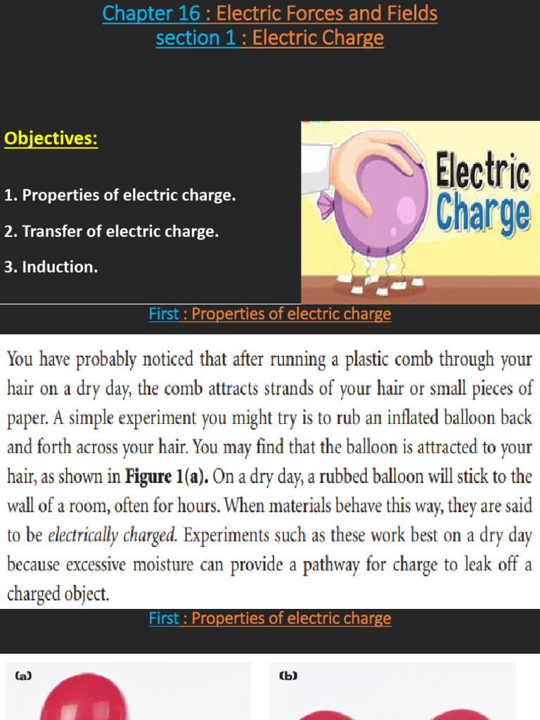 Chapter 16 Electric Forces and Fields | PDF