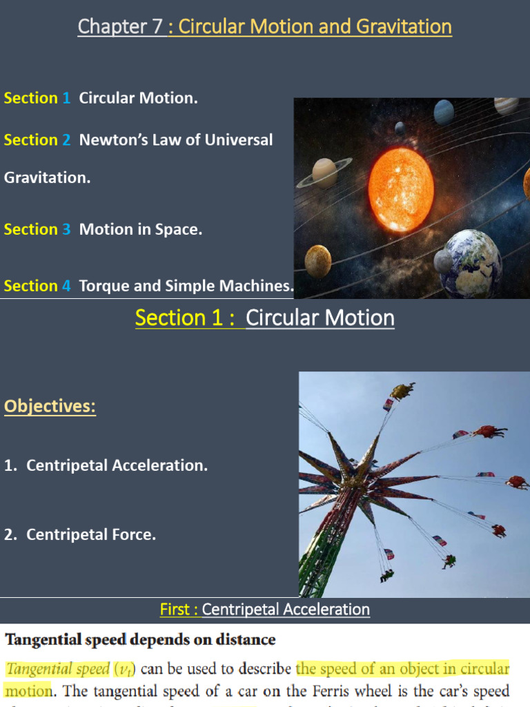 Chapter 7 Circular Motion | PDF