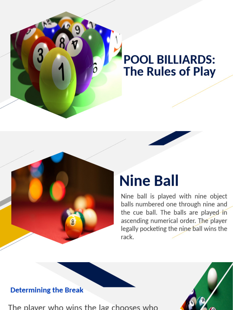 Nine Ball Billiards Rules Guide | PDF | Pool (Cue Sports) | Team Sports