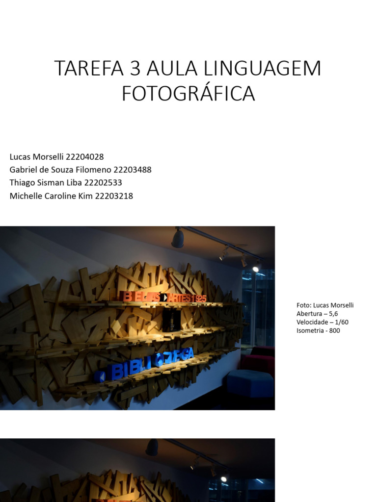 Tarefa 3 Aula Linguagem Fotográfica | PDF