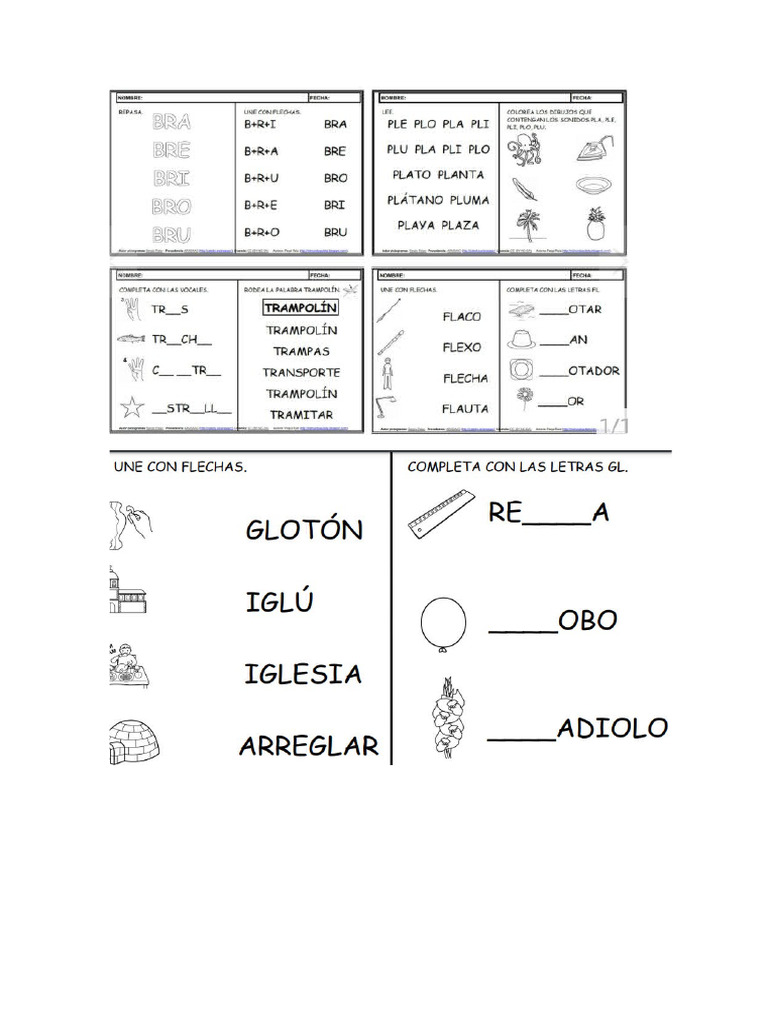 Silabas Compuestas | PDF