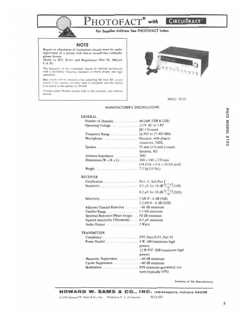 CB 280 Pace 8193 | PDF