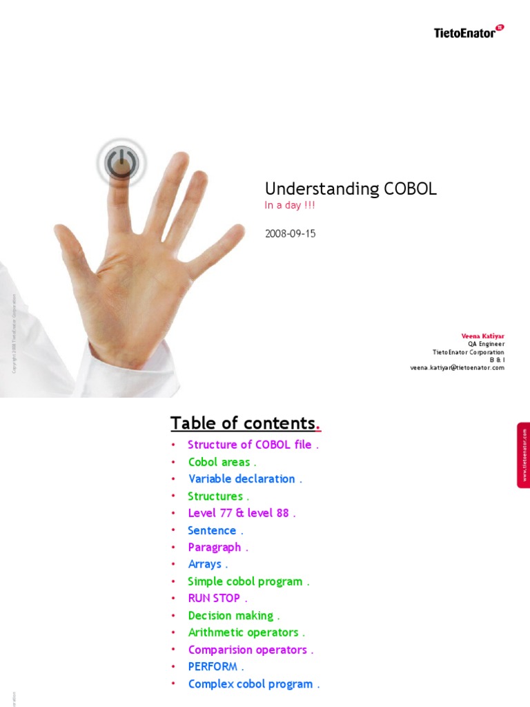 Basics of COBOL | PDF | Software Engineering | Areas Of Computer Science