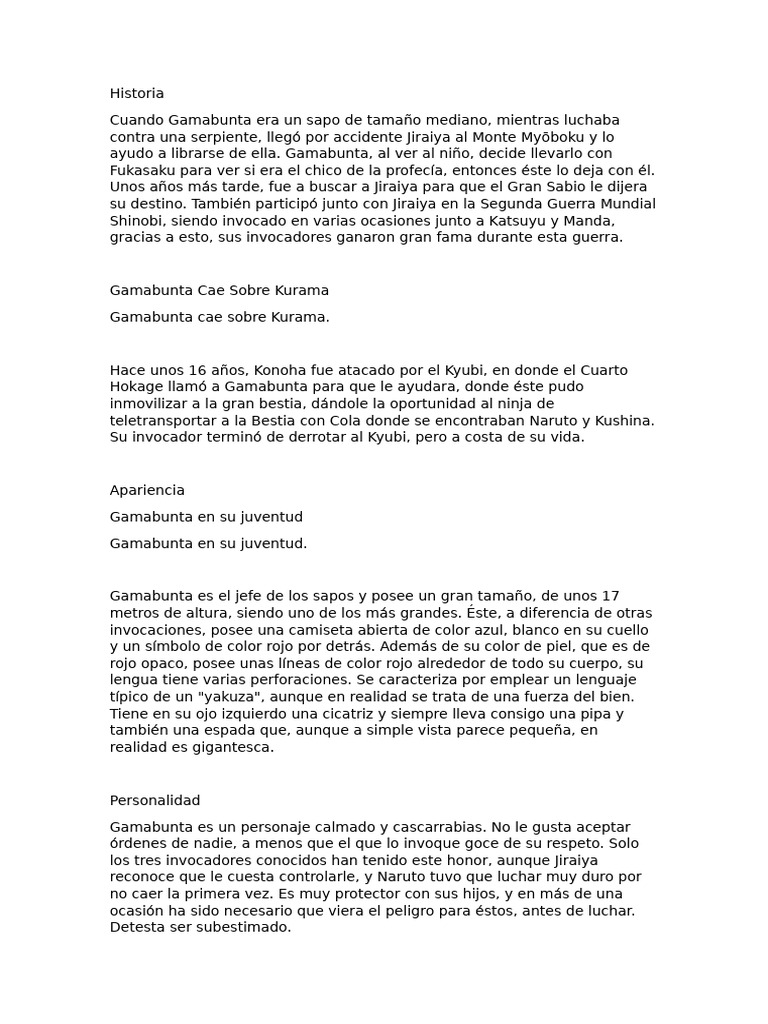 Historia de Gama Bunta | PDF