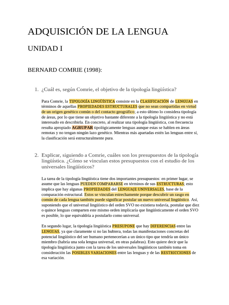 Adquisición e Historia de La Lengua | PDF