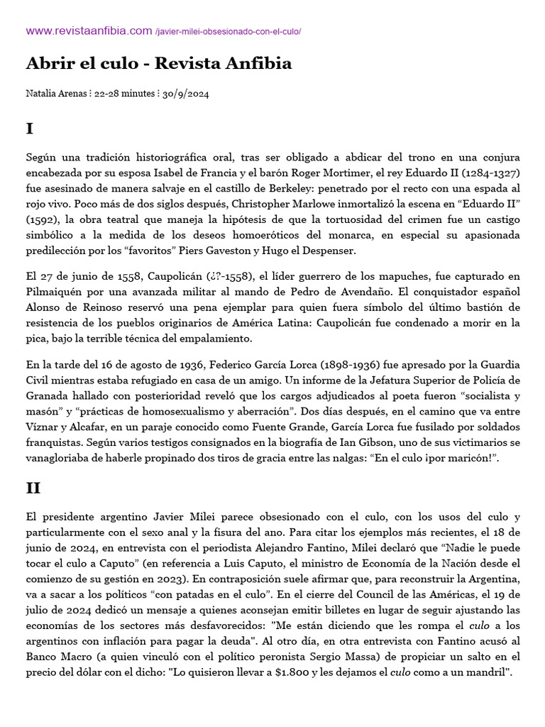 Abrir El Culo - Revista Anfibia - Reader View | PDF