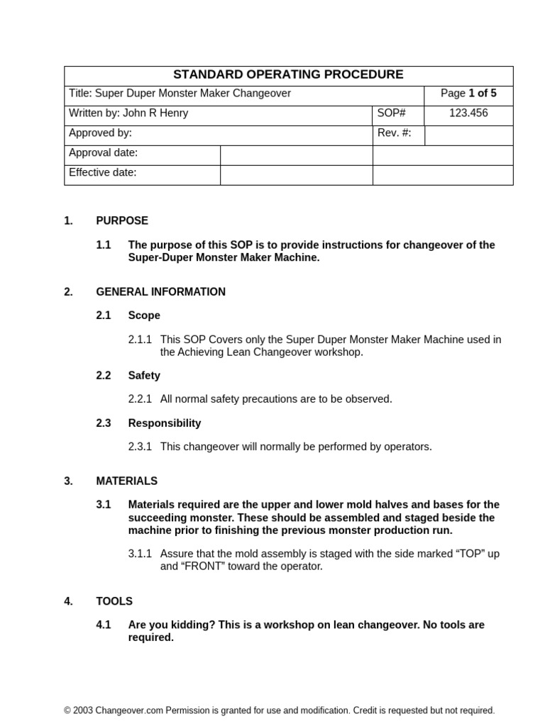 Certified Trainer Standard Operating Procedure SAMPLE | PDF