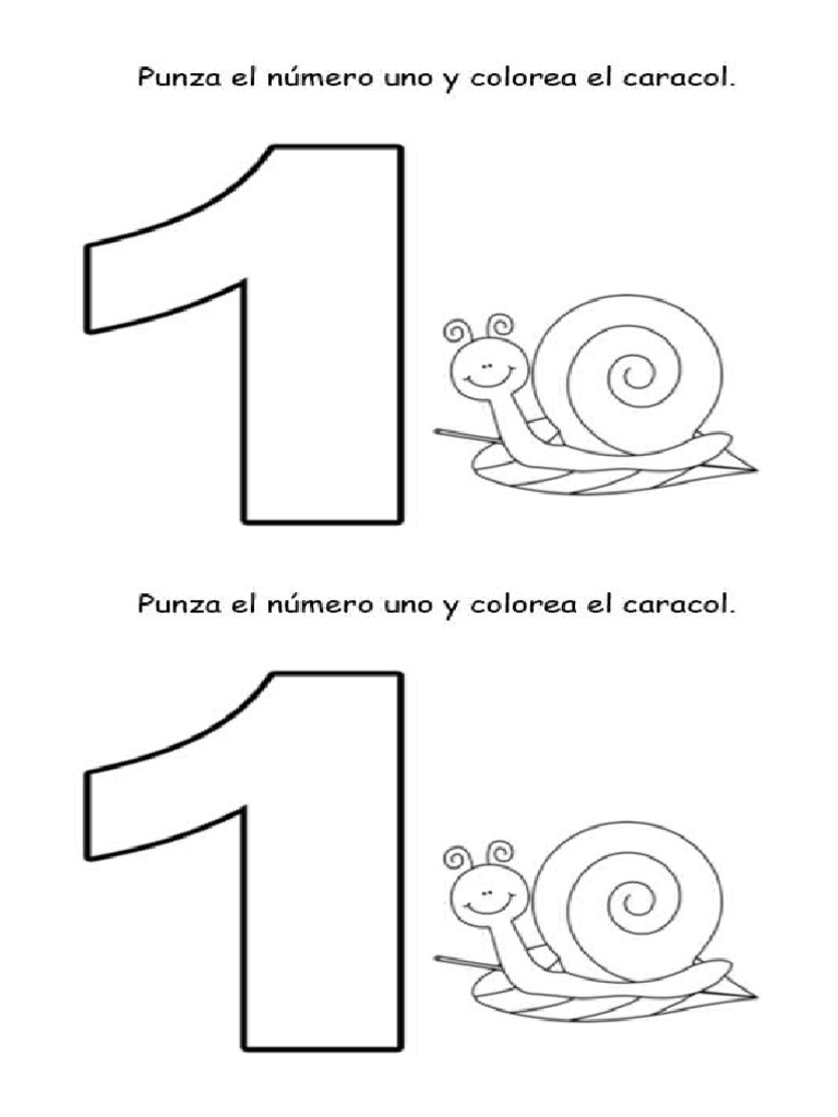 22 Fichas Del Numero Uno | PDF