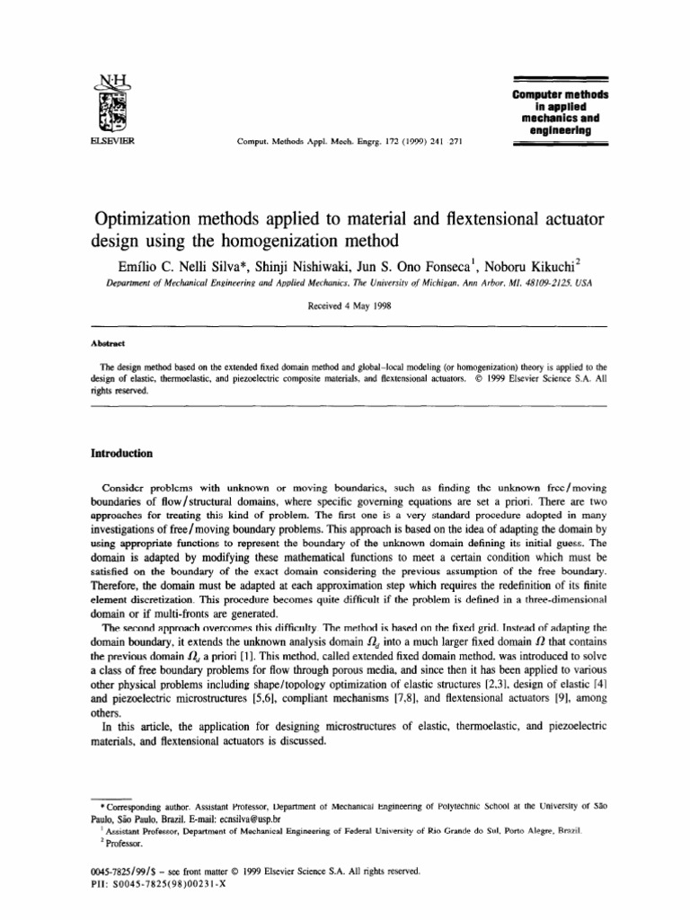 Optimization Methods Applied To Material And Flextensional Actuator