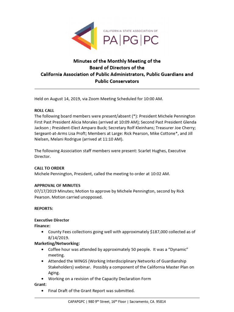 CA Public Admin Assoc Work Files | PDF