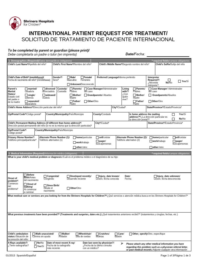 International Request For Treatment Spanish | PDF
