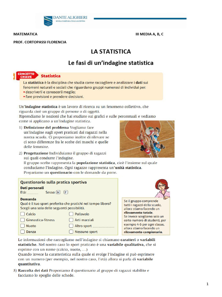 La Statistica 3 Media COMPLETO | PDF