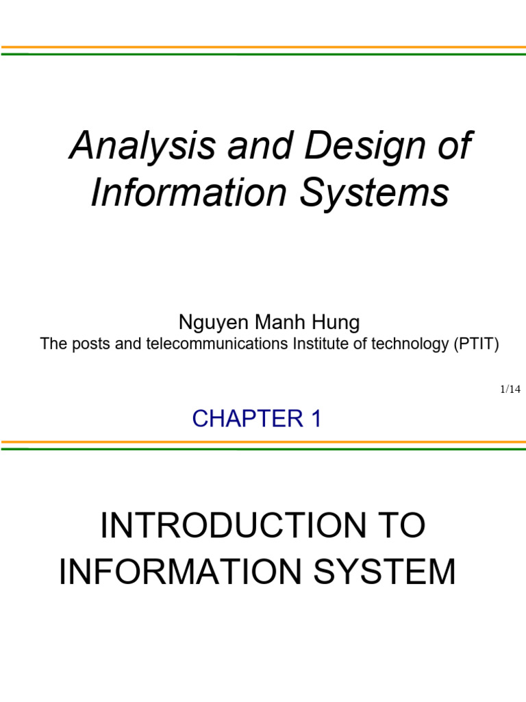 ADIS Ch01 Introduction To Is Da Gop | PDF