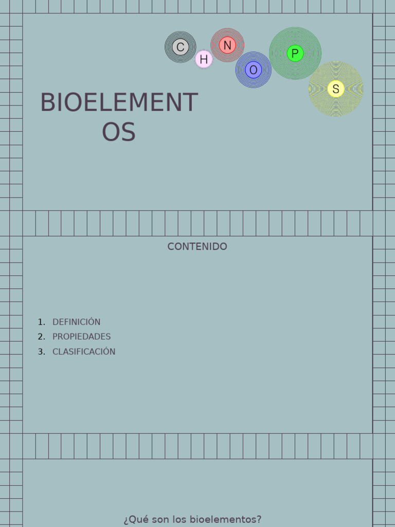 Bioelementos | PDF