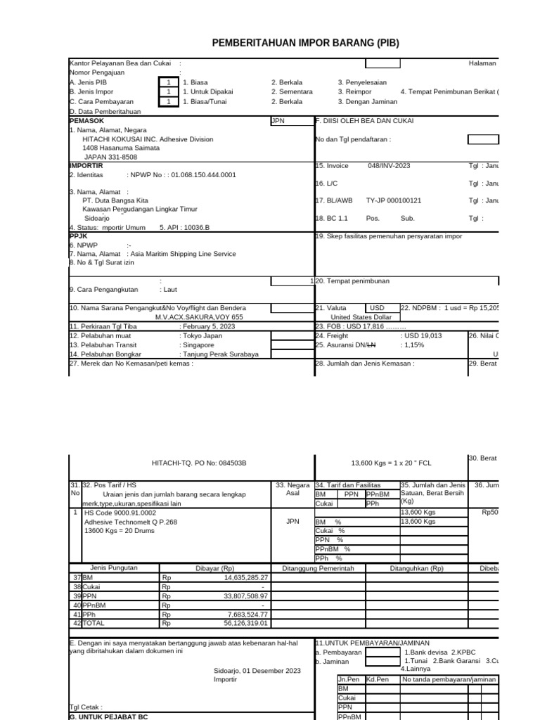 Form Jawaban PIB LC Nova Agustin - OAA2201 - B | PDF