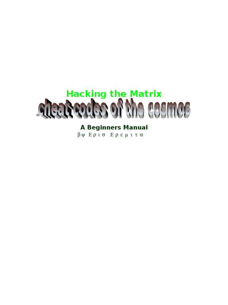 Hacking The Matrix | PDF | Magic (Paranormal) | Mind