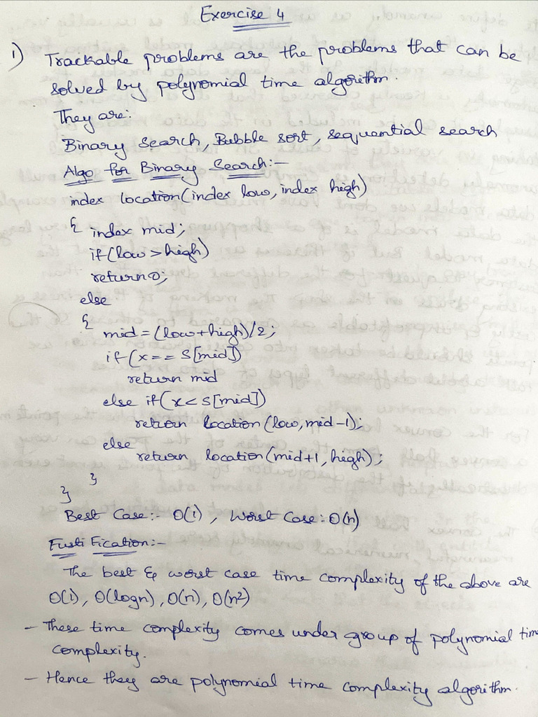 Exercise 4 Advance Algorithms | PDF