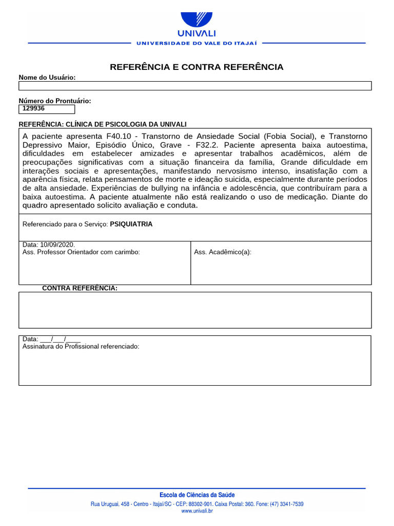 Modelo REFERÊNCIA E CONTRA REFERÊNCIA | PDF