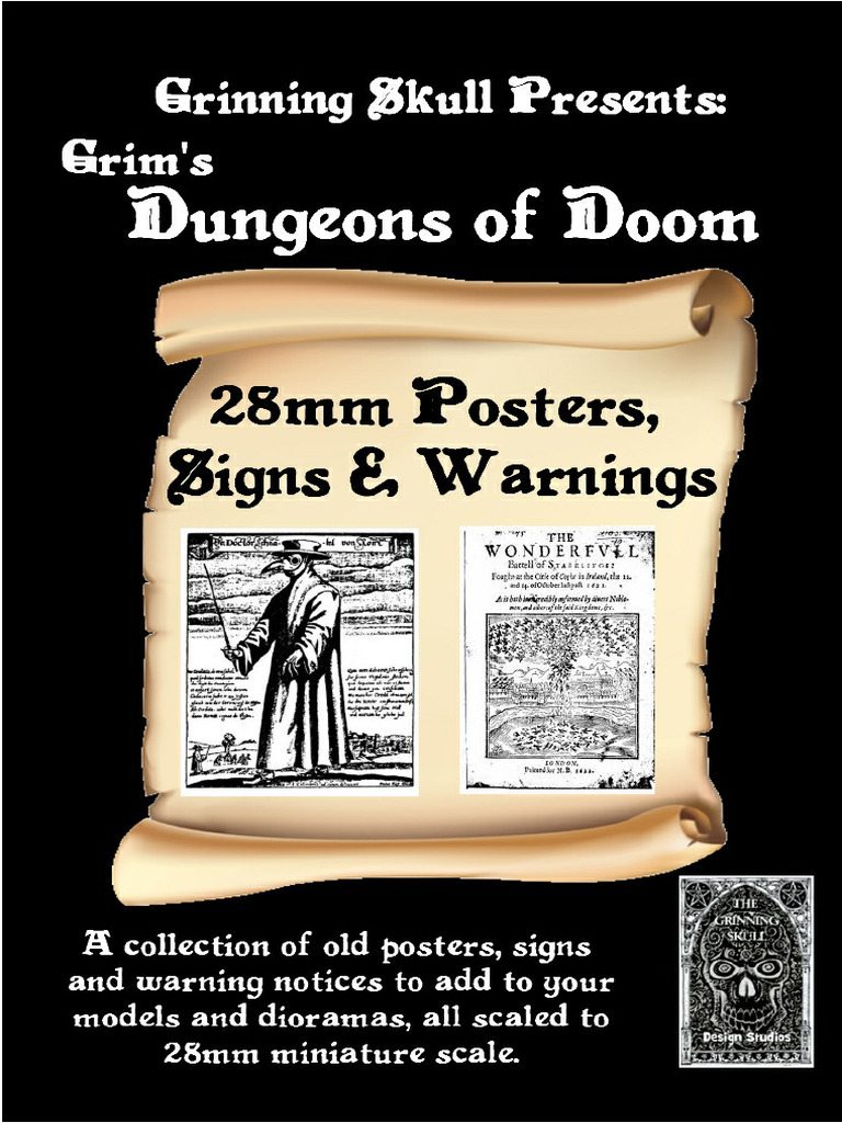 Grim's Dungeons of Doom Posters Signs and Warnings | PDF