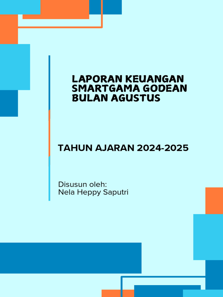 Biru Simpel Sampul Laporan Akhir Organisasi Dokumen A4 | PDF