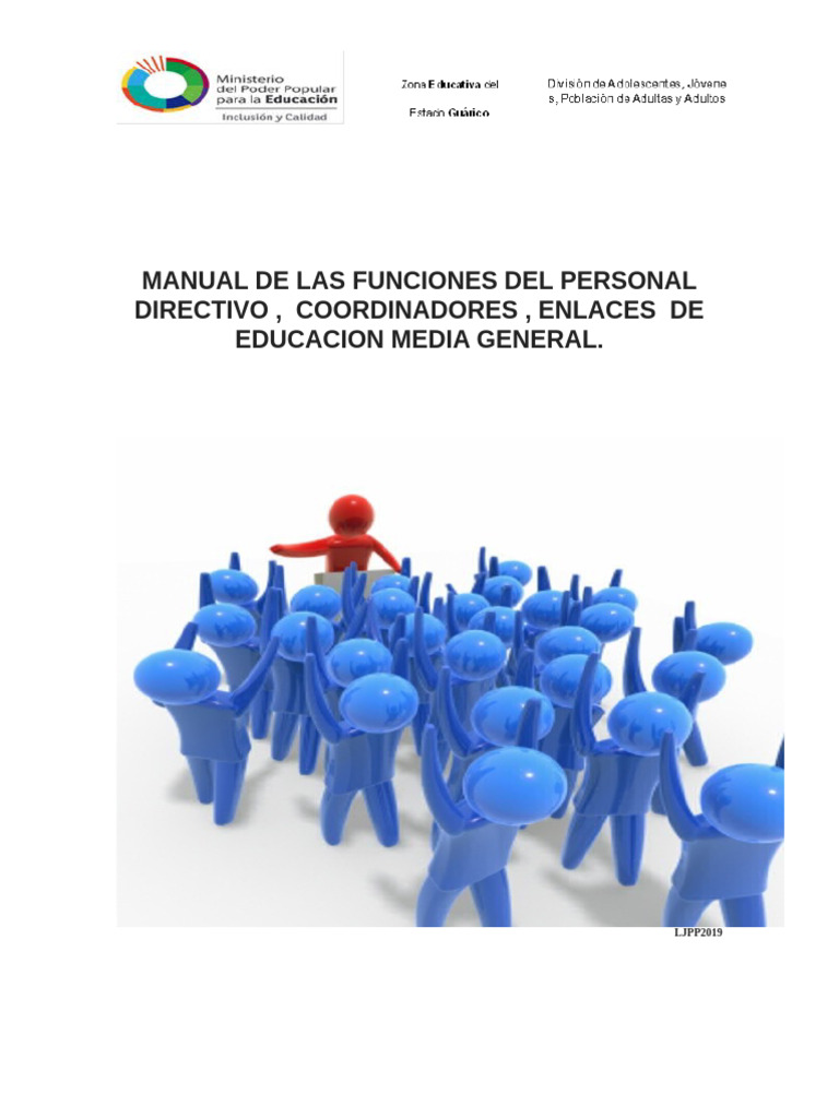 Manual de Las Funciones Del Personal Directivo | PDF
