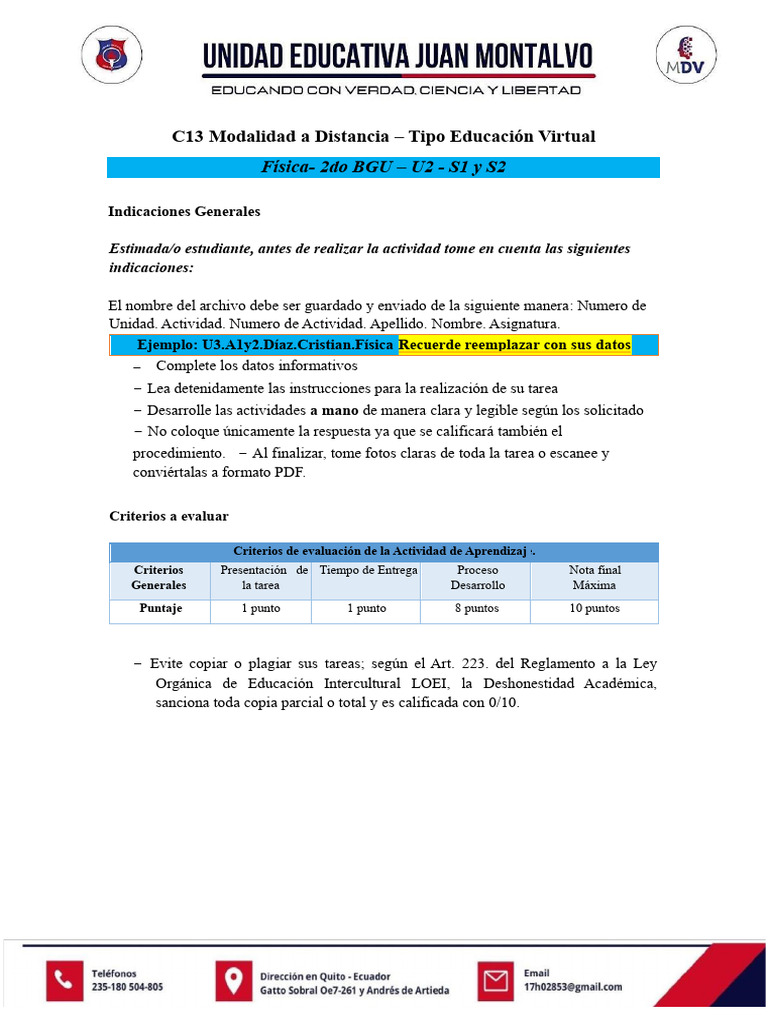 Fisica Johan Miranda | PDF