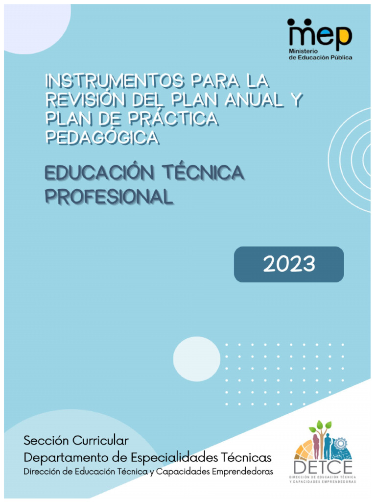 Instrumentos Revision Planeamiento Didactico Etp 2023 | PDF