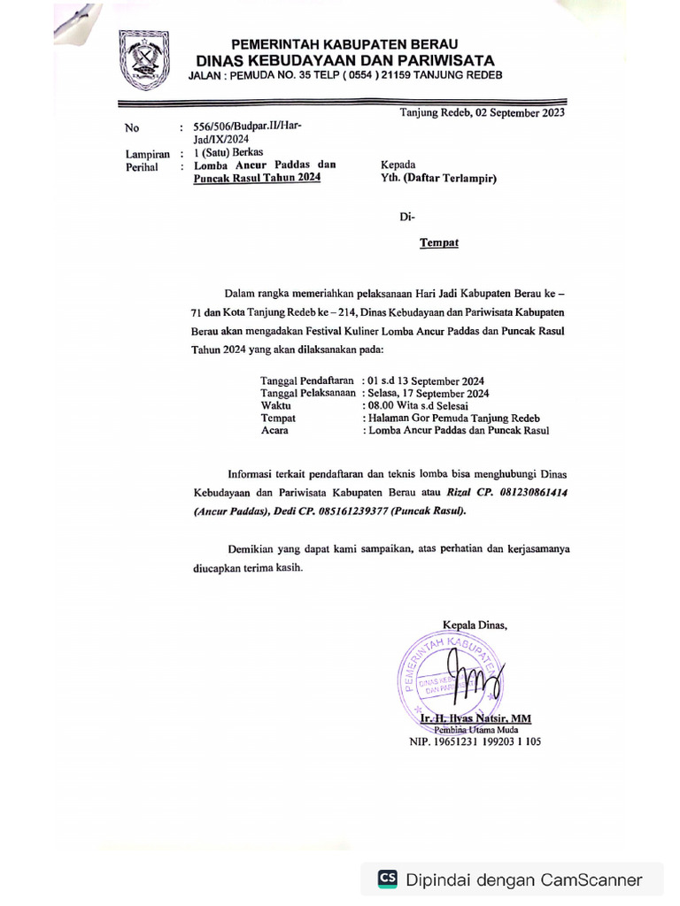 Lomba Ancur Paddas Dan Puncak Rasul 2024 | PDF