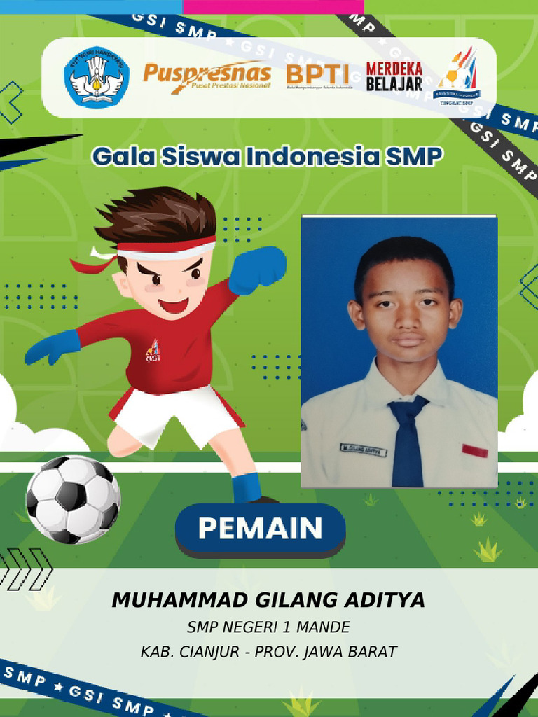 Idcard Pemain Muhammad Gilang Aditya | PDF