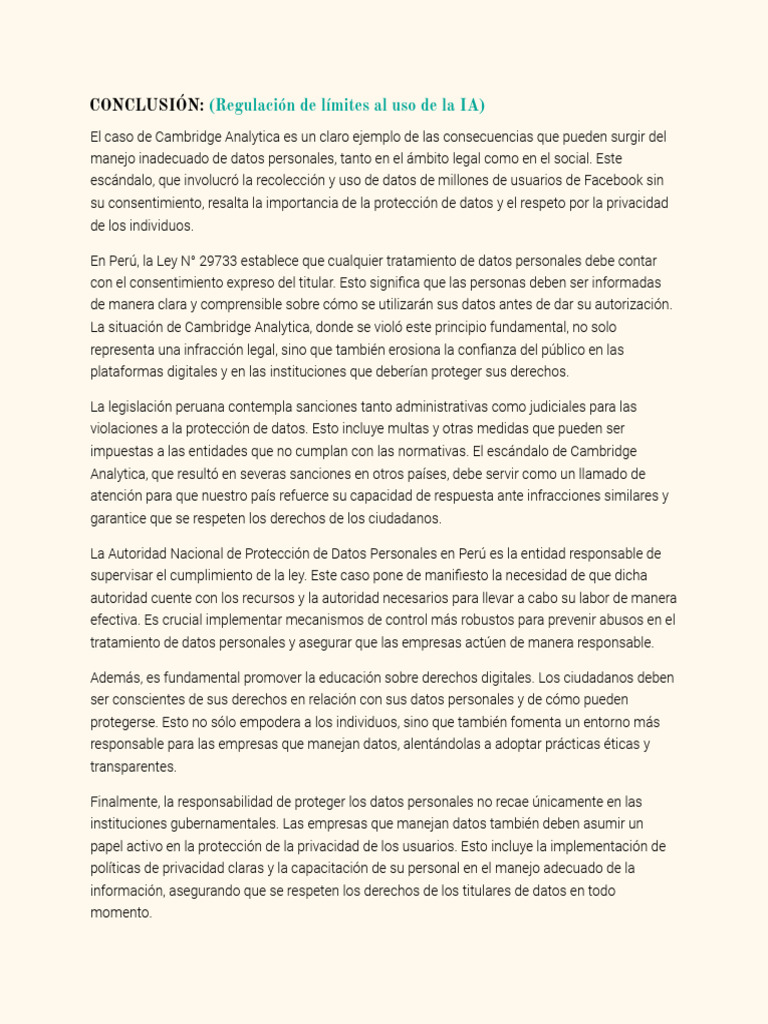 Conclusión IA | PDF | Inteligencia artificial | Informática