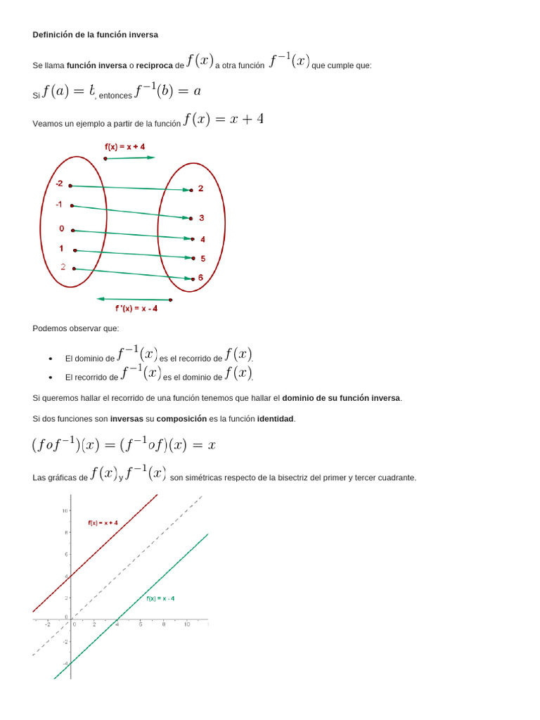 Definición de La Función Inversa | PDF