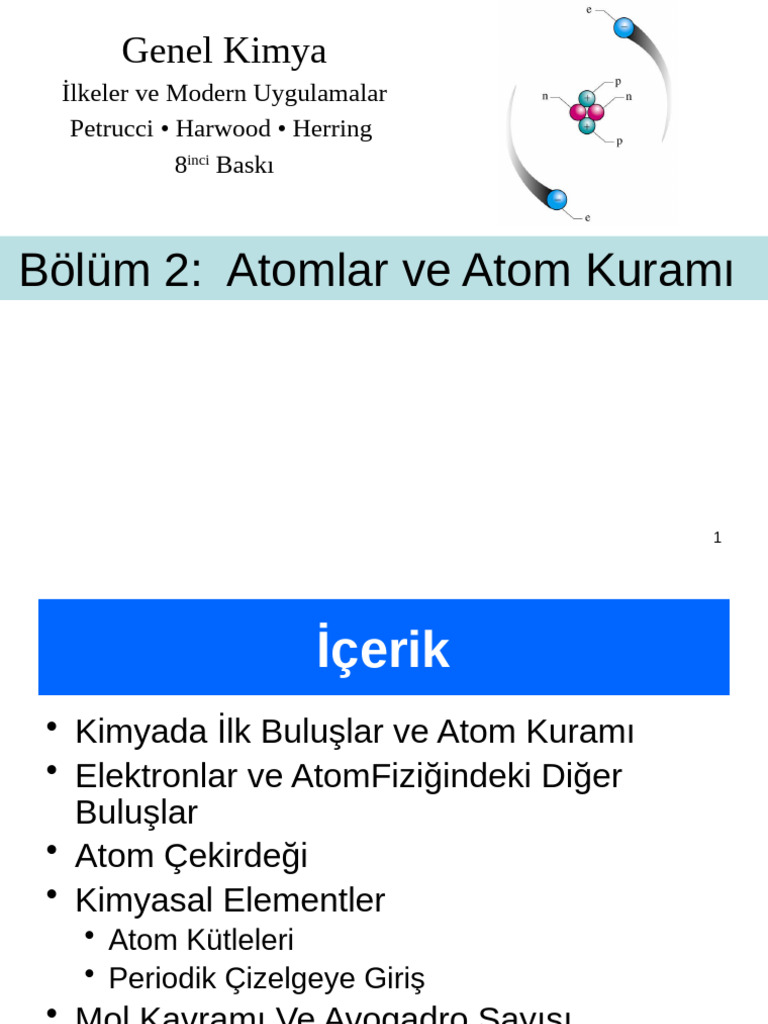Bölüm 02 Atomlar Ve Atom Kuramı | PDF