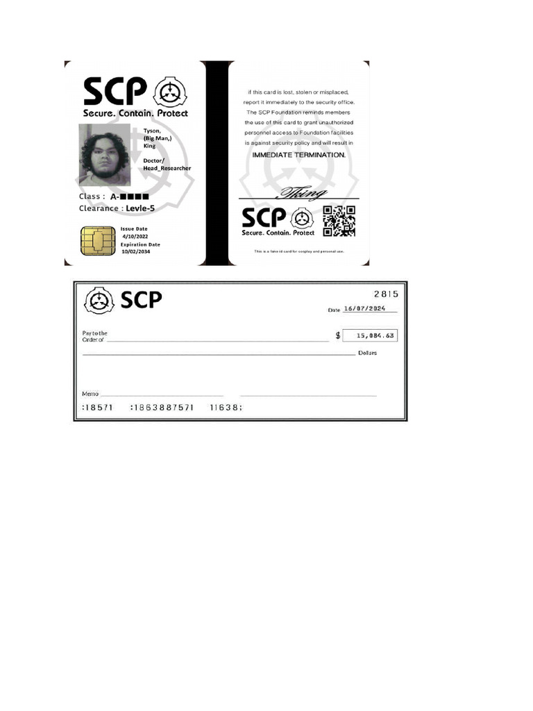 SCP - Check & Stuff | PDF