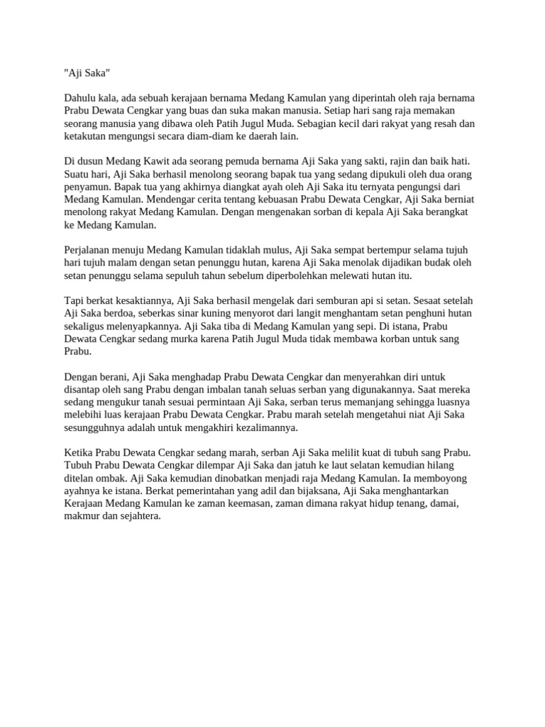 Aji Saka | PDF