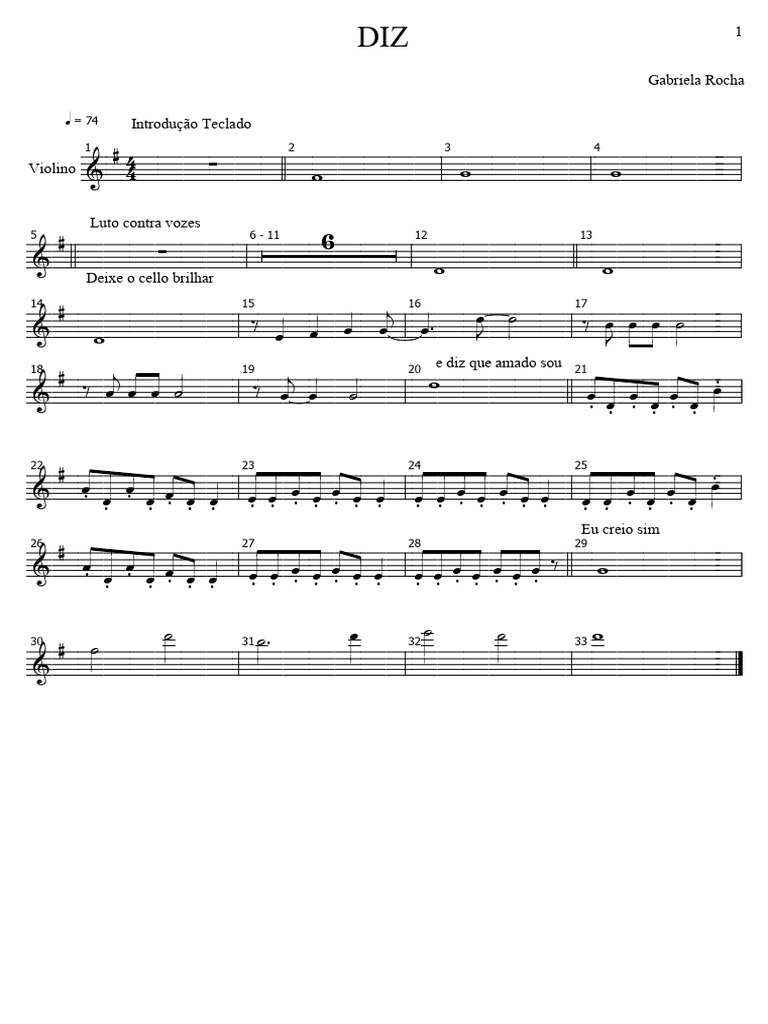Diz - Violino | PDF