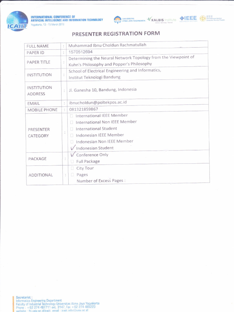 Registration Form (Presenter) 1570512694 | PDF