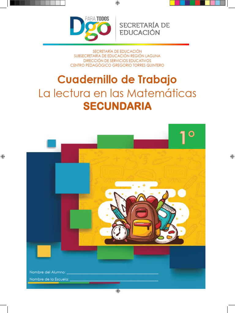 Cuadernillo PRIMERO Secundaria | PDF