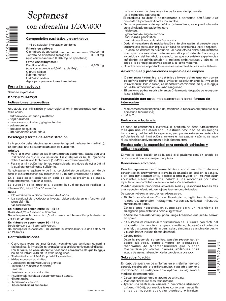 Septanest-1 200000 | PDF