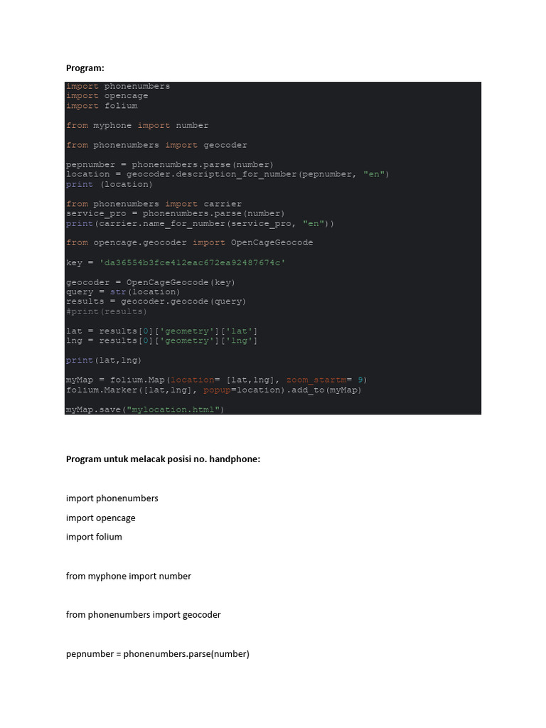 Proyek 6 - Lacak Posisi No. HP | PDF