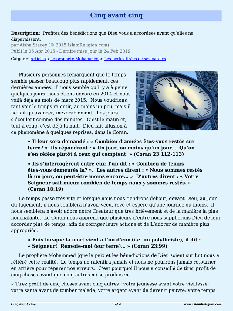 Five Before Five 5209 FR | PDF