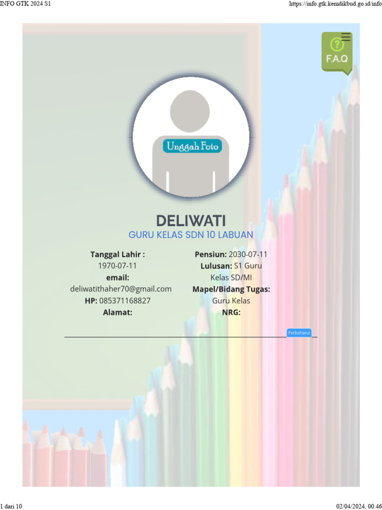 INFO GTK 2024 S1 Ibu Deliwati | PDF