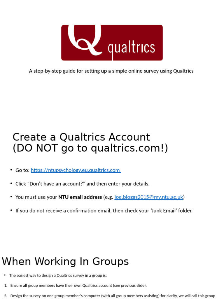 How To Use Qualtrics | PDF